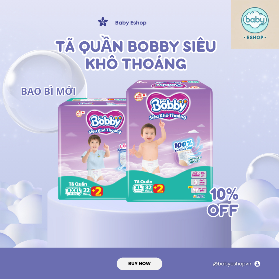 (BAO BÌ MỚI) Tã quần Bobby siêu khô thoáng size L-XXL chính hãng ...