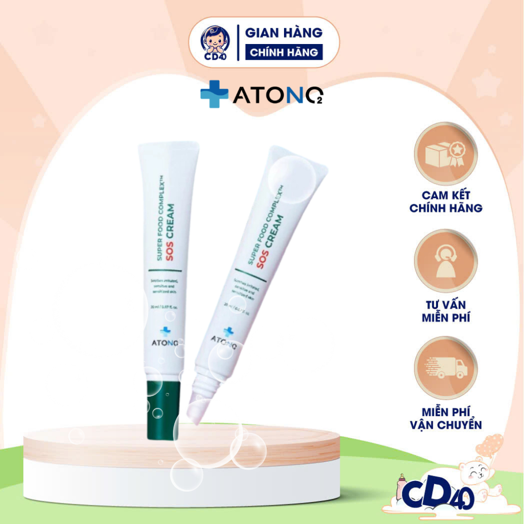 Kem dưỡng phục hồi SOS Cream ATONO2 làm dịu da nhanh chóng cho trẻ sơ ...
