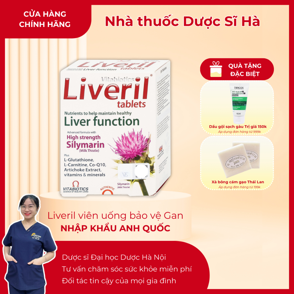 [NHẬP KHẨU CHÍNH HÃNG] Viên uống Vitabiotics Liveril Tablets hỗ trợ ...
