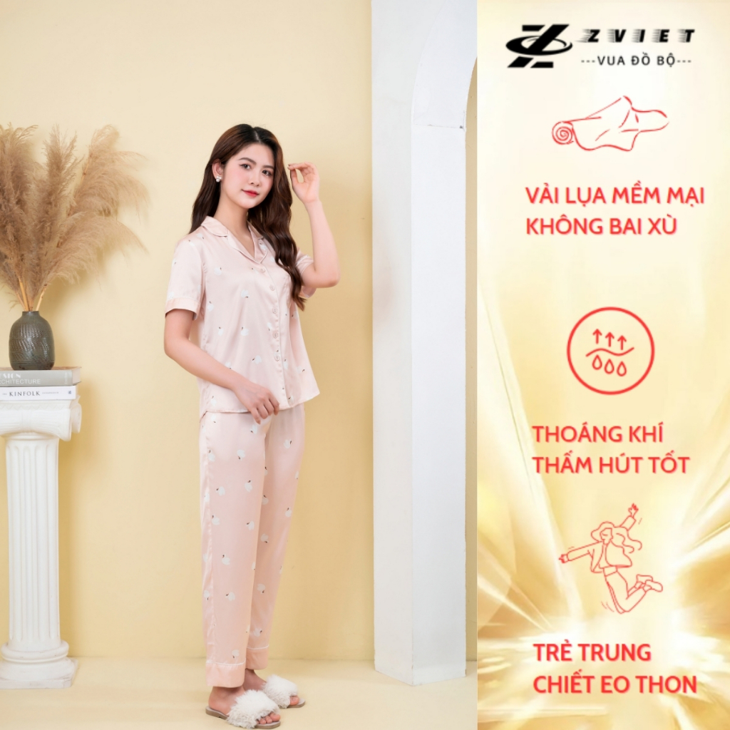 Bộ Pijama lụa latin Hàn cao cấp mềm mịn kiểu dáng nhẹ nhành thanh lịch trẻ trung ZA21 | Shopee ...