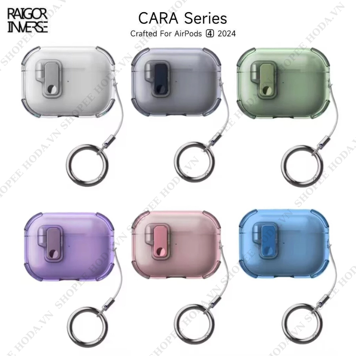 Vỏ ốp Airpods 4 Raigor Inverse Cara Series Trong Suốt ,Khóa Kim Loại ...