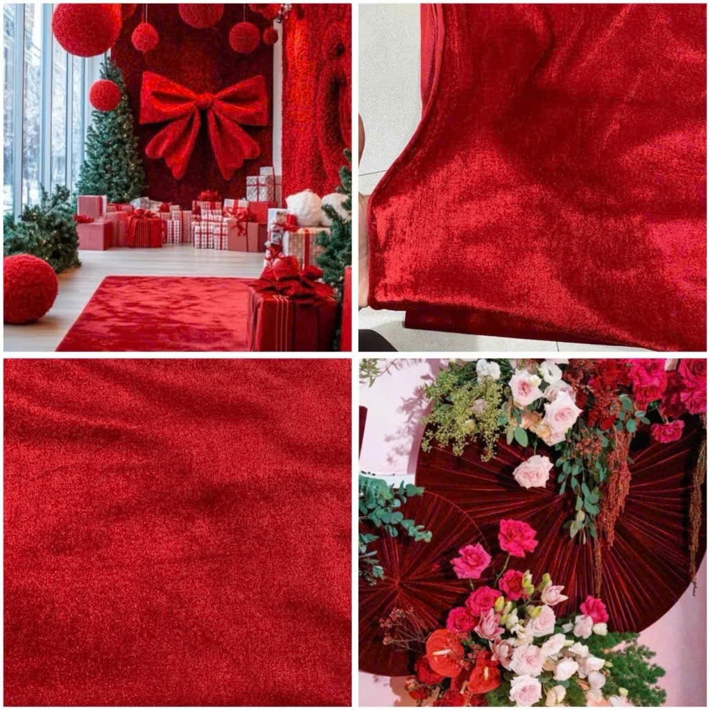 vải nhung làm nơ, làm quả châu nhung trang trsi noel siêu xinh | Shopee ...