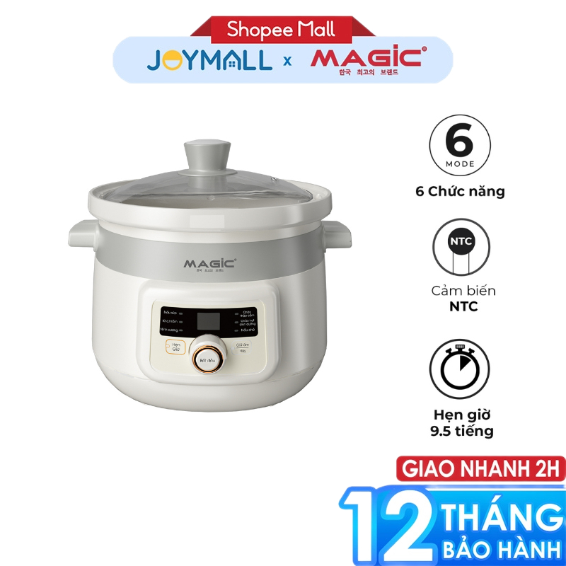 Nồi nấu chậm đa năng MAGIC A-050 A-051 2L, Hàng chính hãng, 6 chức năng ...