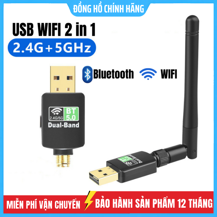 USB Wifi USB thu Wifi Có Anten không dây 5GHz 2.4GHz 150-600 Mbps cho máy tính/laptop, tiện dụng ...