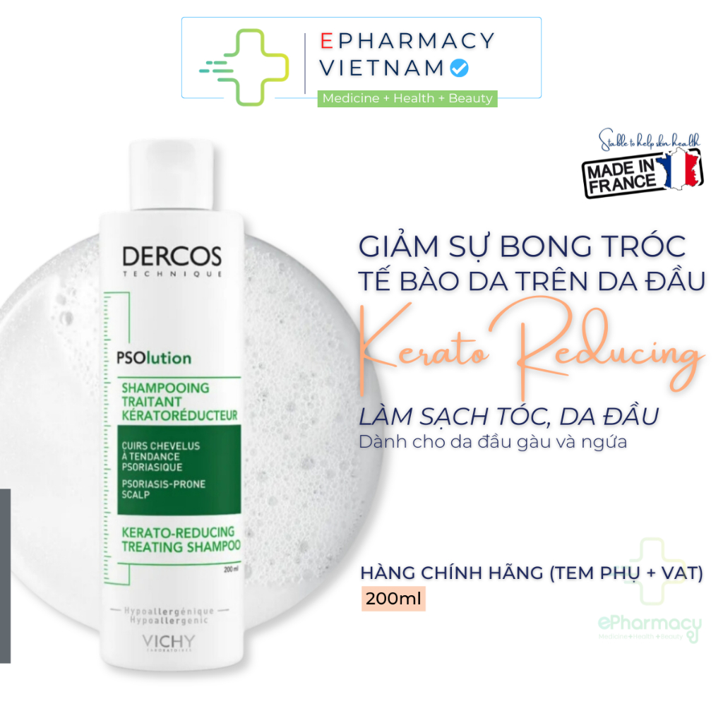 Dầu Gội VICHY Dercos Technique PSOlution Kerato-Reducing Treating ...