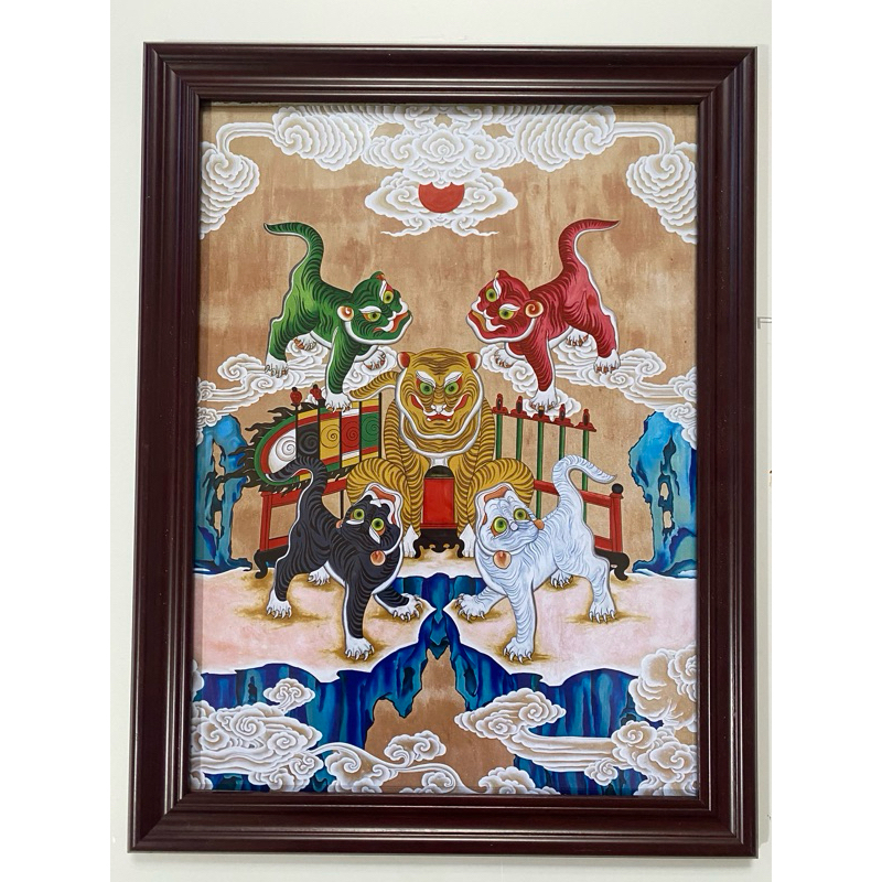 Tranh Hạ Ban Ngũ Hổ( đã bao gồm khung) | Shopee Việt Nam