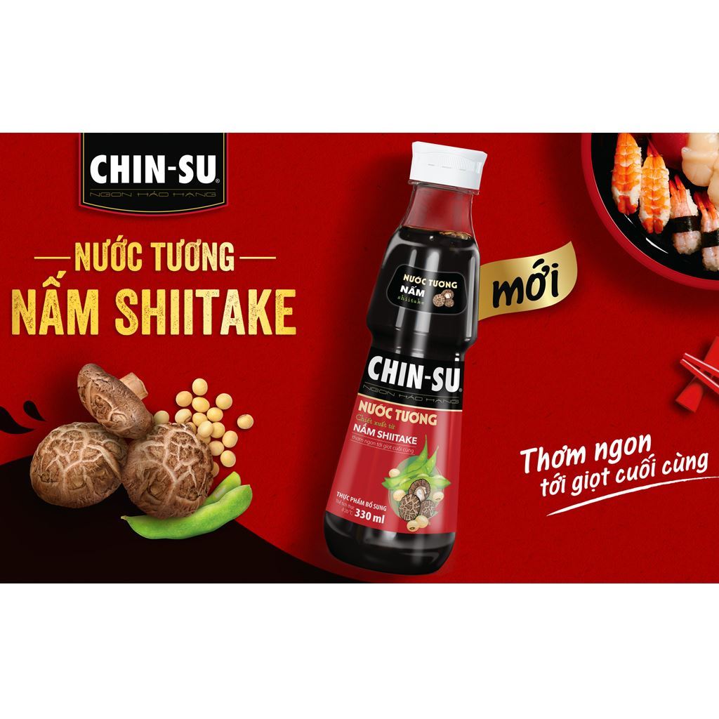 Nước tương Chinsu nấm Shiitake chai 120ml 330ml | Shopee Việt Nam