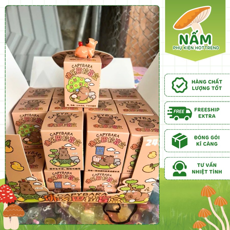 Blind Box Capubara 3D Loại 1, Hộp Mù Charm Capy Siêu Dễ Thương Hottrend ...