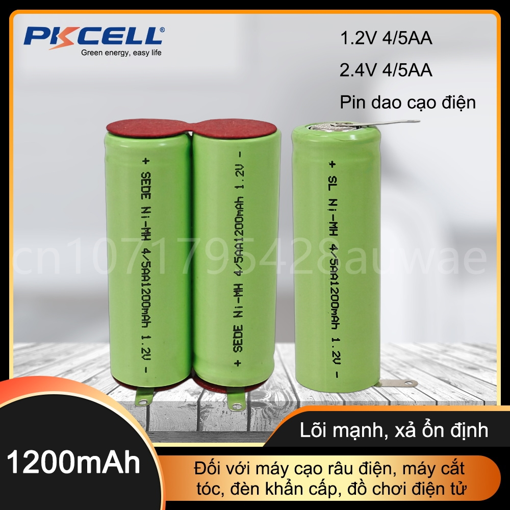 Pin Sạc 4/5AA 1.2V Hoặc 2.4V Ni-MH 1200mAh Hàn Chân Dùng Cho Máy Cạo Râu | Shopee Việt Nam