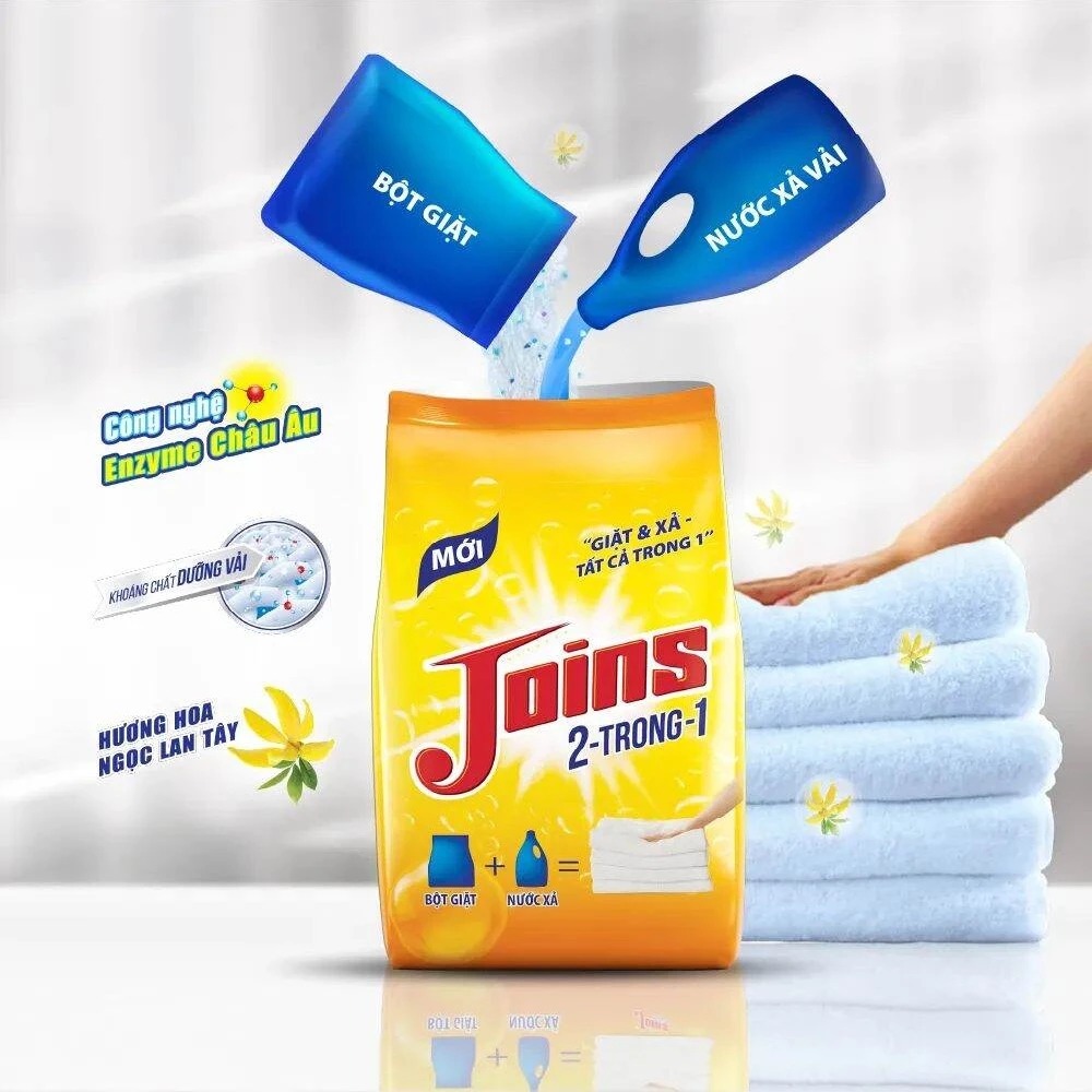Bột Giặt Joins Giặt Xả 2 trong 1 túi 360g 720g | Shopee Việt Nam