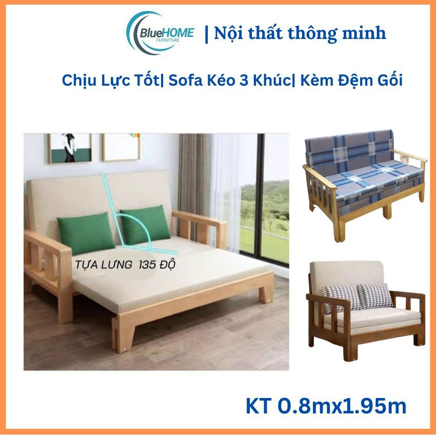 [0.9mx1.95m] Giường Kéo Thông Minh Gấp Gọn, Giường Sofa Kéo Thành Ghế ...