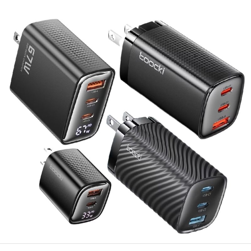 Sạc nhanh TOOCKI 33W 35W 65W 67W 100W Gan PD QC 3.0 Màn hình hiển thị kỹ thuật số loại USB C ...