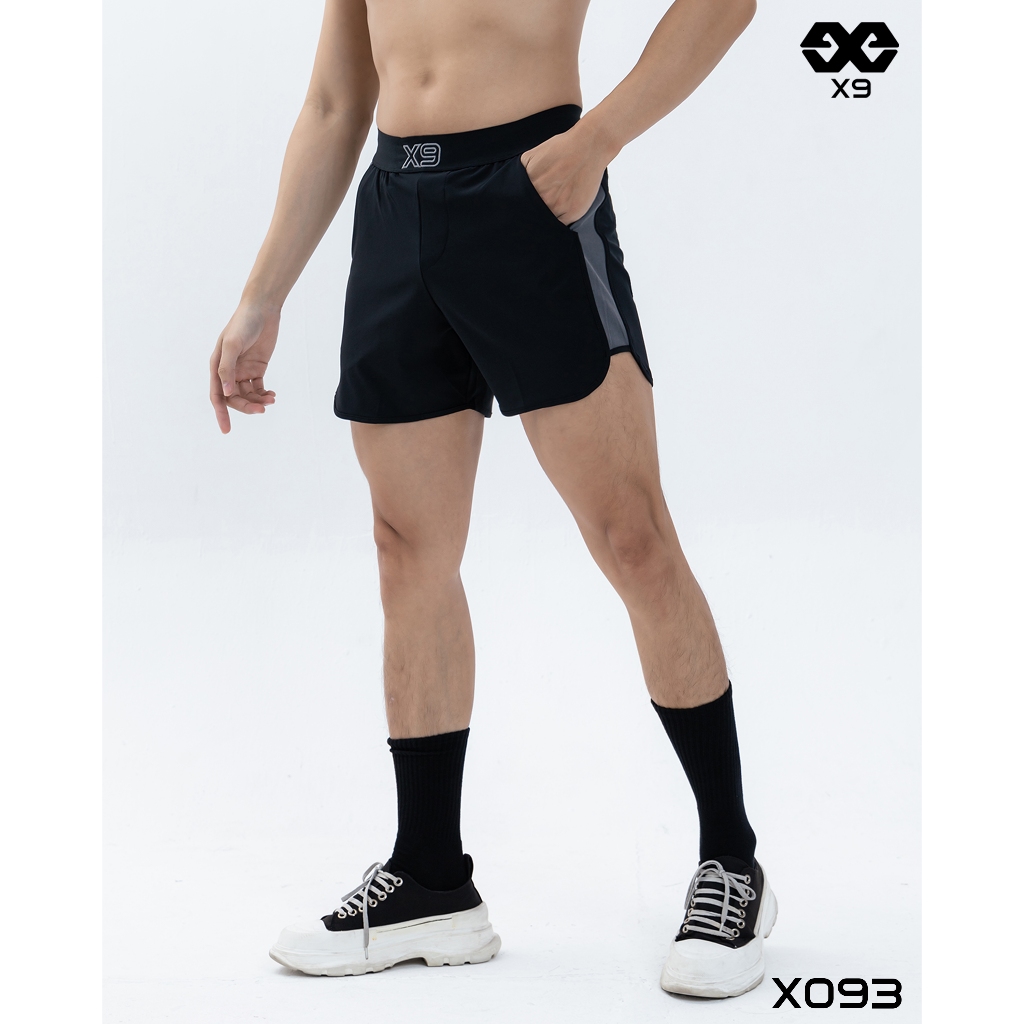 Quần Short Thun Nam Thể Thao Ngắn 5 inch Phối Màu 2 Bên Tập Gym Chạy Bộ Pickleball đạp xe ôm ...