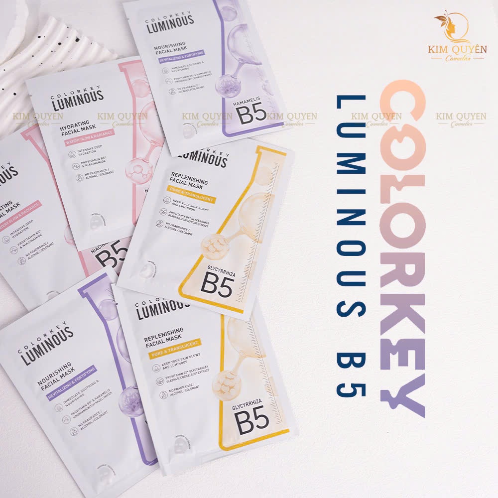 Mặt Nạ Colorkey Luminous B5 Facial Mask, Mặt Nạ Dưỡng Ẩm, Làm Dịu, Sáng ...