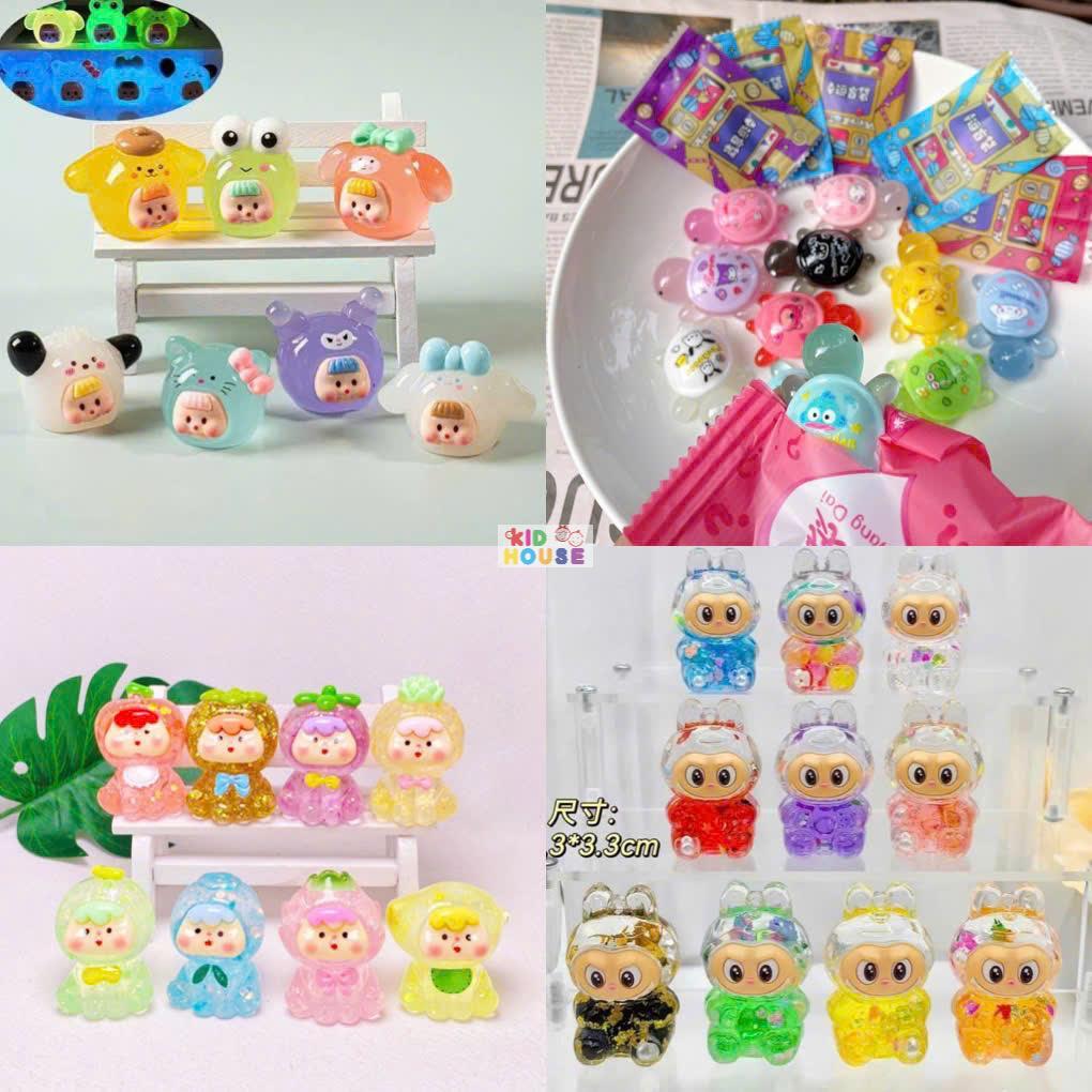 (3-4cm, tự xé) Túi mù dạ quang kuromi, túi mù sanrio, crybaby, rùa phát ...