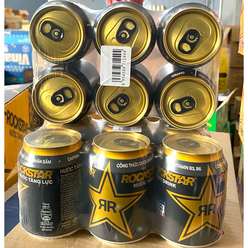 Lốc 6 Lon Nước Tăng Lực ROCKSTAR 250ml/Lon | Shopee Việt Nam