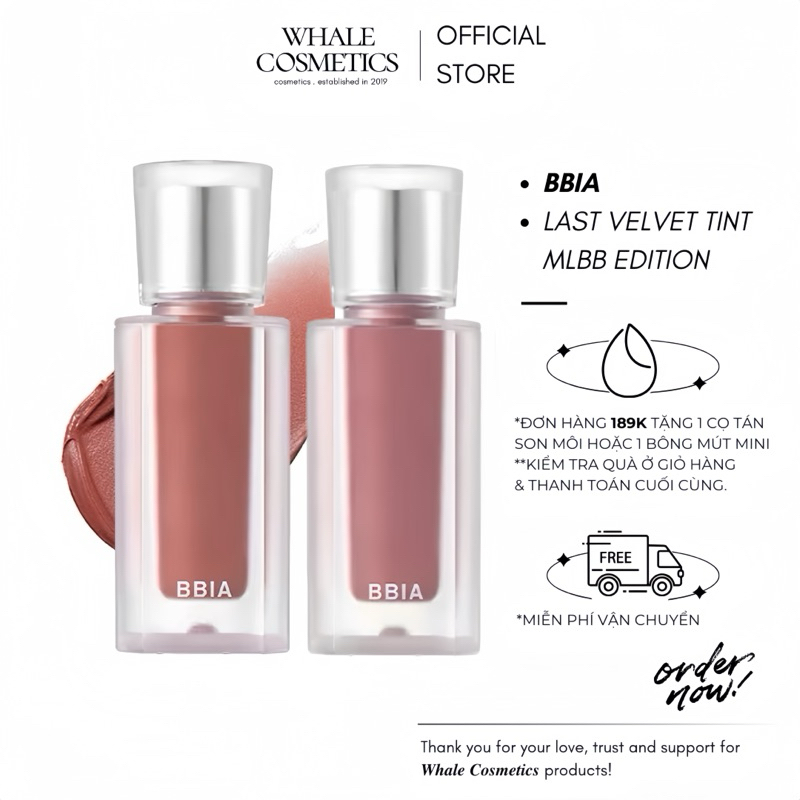 (New) Son Kem Lì BBIA Last Velvet Tint MLBB Edition (5g) | Shopee Việt Nam