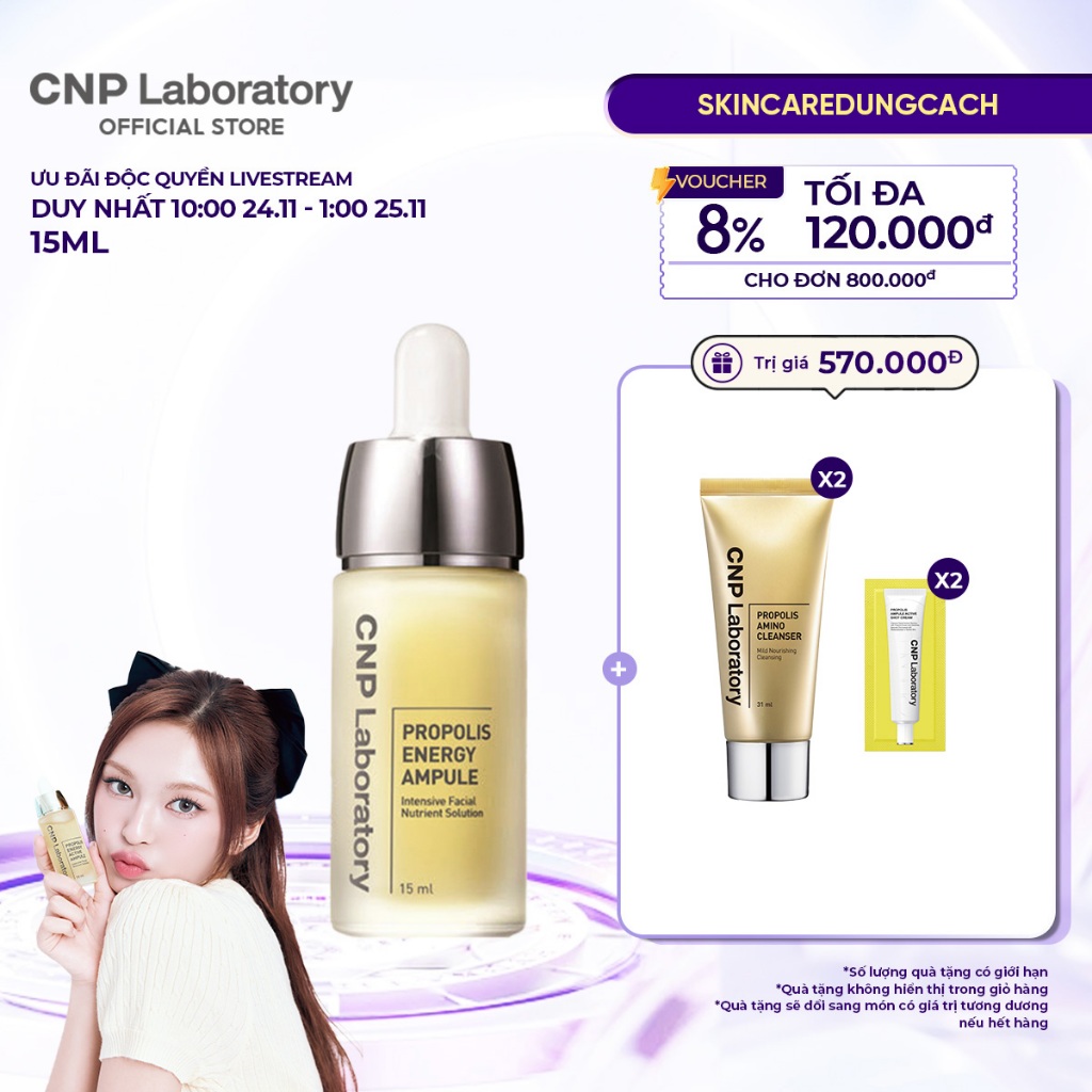 [CNP x Skincaredungcach] Tinh chất keo ong tái tạo phục hồi dành da CNP Laboratory Propolis ...