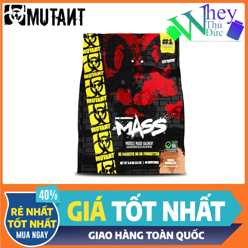 Mass Mutant 15Lbs 6,8kg 105 servings Vị Strawberry Banana - Sữa tăng ...