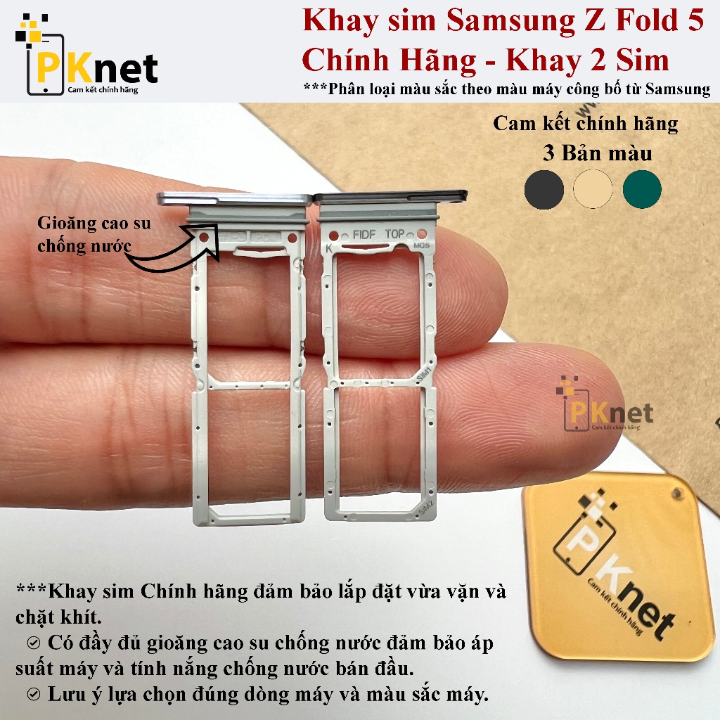 Khay sim Samsung Z Fold 5 (5G) CHÍNH HÃNG, Bản 2 Sim, Đủ màu, có gioăng ...