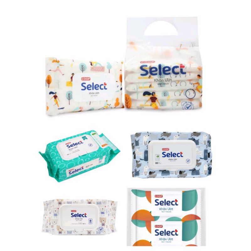 [DATE MỚI] Khăn ướt Cao Cấp Coop Select, Coop Finest Kháng khuẩn, Không ...