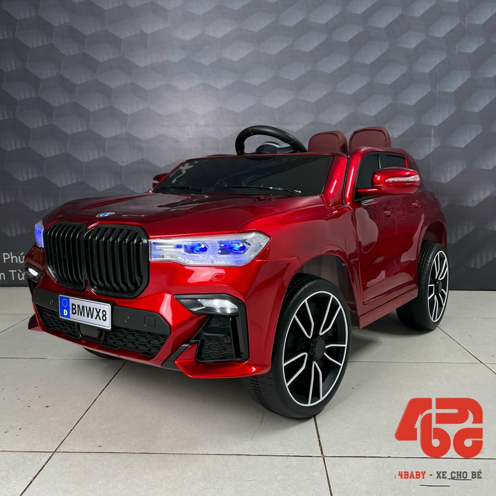 Xe tô điện BMW trẻ em 4BABYVN X8 ,Ghế da, bánh cao su 4 động cơ full ...