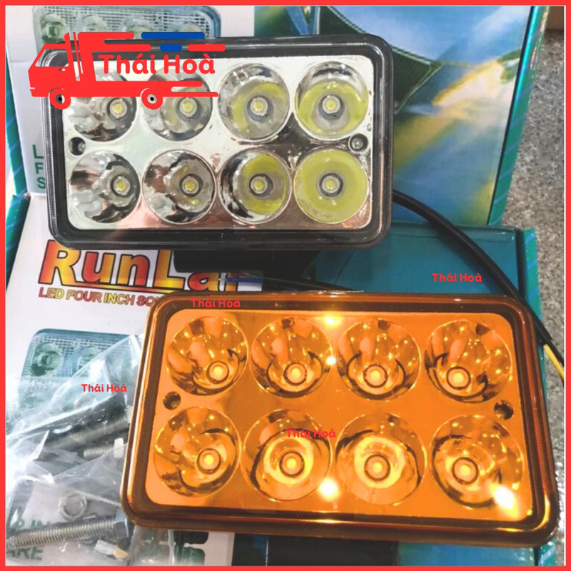 Đèn trợ sáng ô tô đèn tăng sáng 8 bóng runlai 12-24v chính hãng chống ...