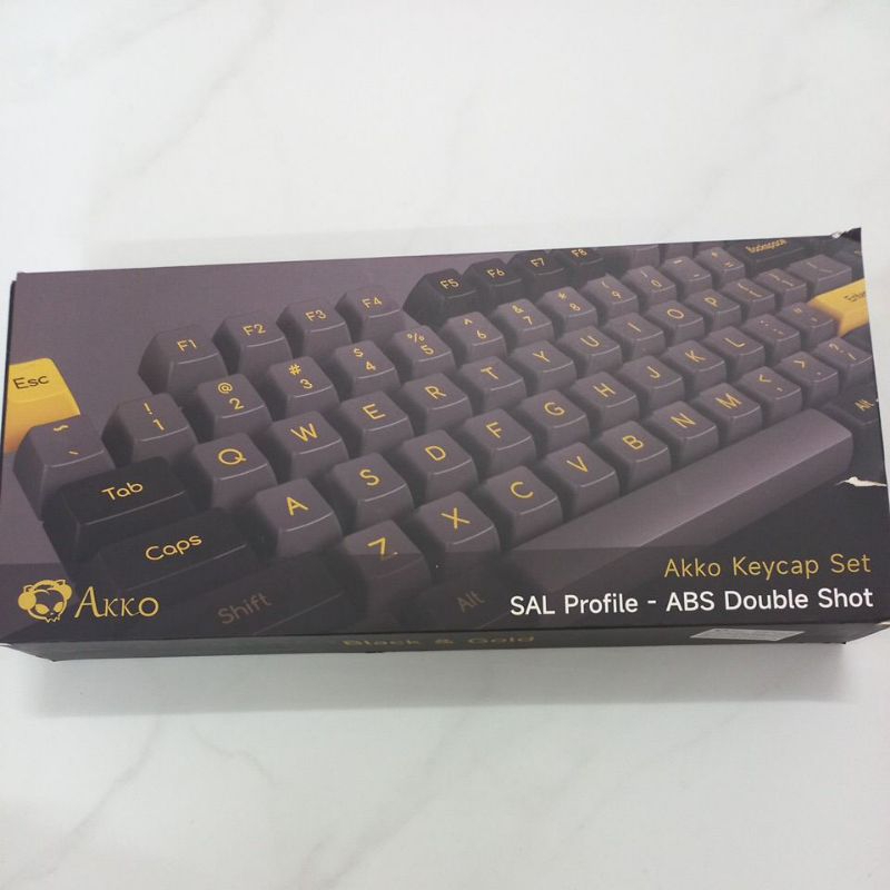 Keycap akko Black & Gold like new. Full box | Shopee Việt Nam