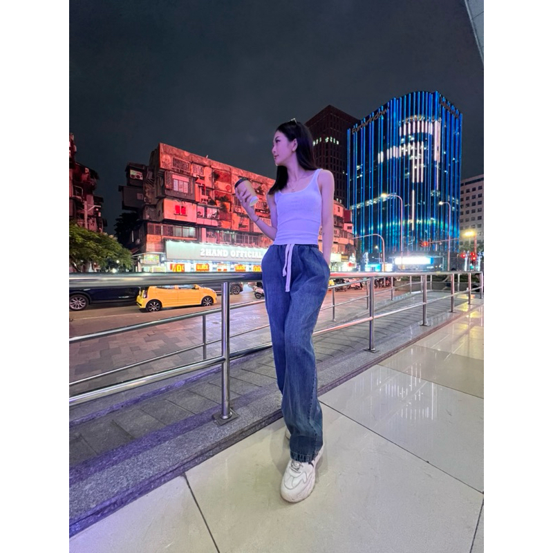 Quần jeans Nữ Dài Dáng Suông Lưng Chun , Cạp Cao Màu Dơ Từ 40-78kg | Shopee Việt Nam