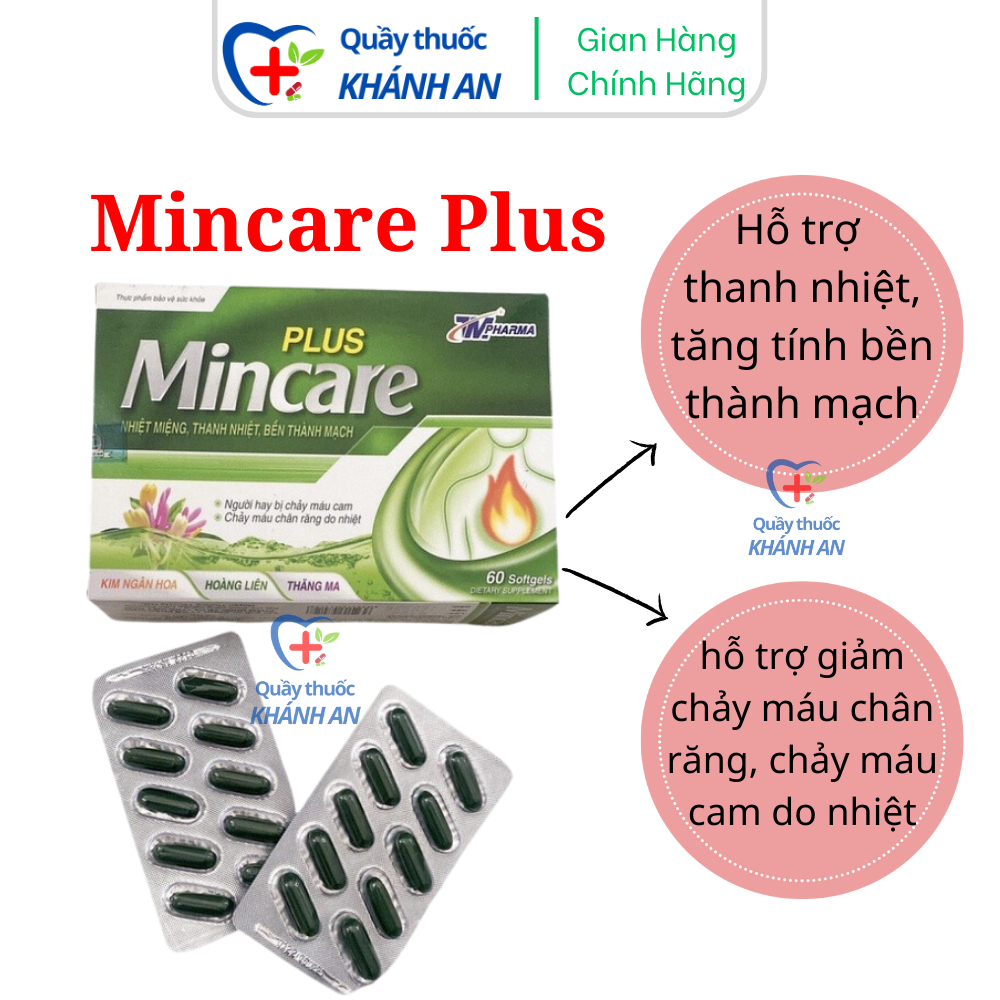 Viên uống nhiệt miệng Mincare plus hộp 60 viên | Shopee Việt Nam