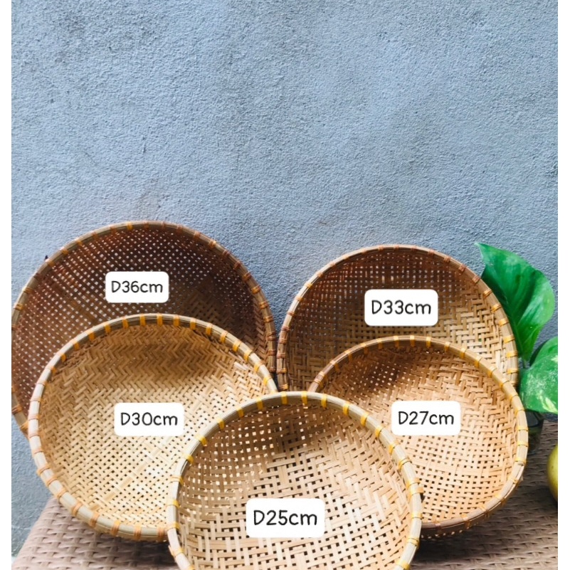 (Có Ảnh Thât) Rổ Tre Tròn Thủ Công Đa Dạng Kích Thước Làm Decor Trang ...