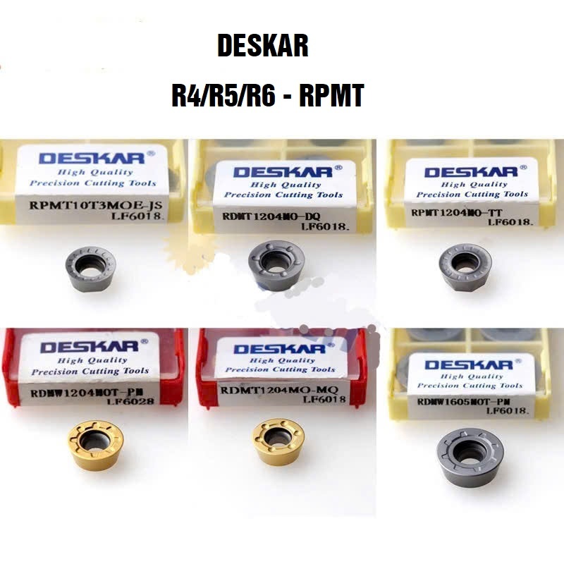 Mảnh chíp phay tròn R4, R5, R6 (RPMT08T2/ RPMT10T3/RPMT1204MOE-JS ...