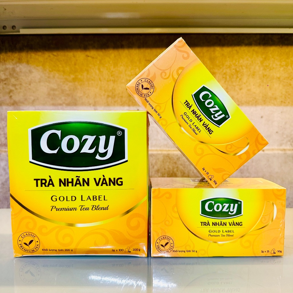 Trà Cozy túi lọc nhãn vàng Gold Label hộp 50g (25 túi x 2g) và 200g (100 túi x 2g) | Shopee Việt Nam