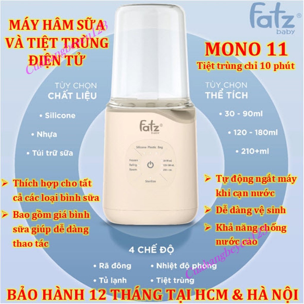 Máy hâm sữa siêu tốc và tiệt trùng điện tử Fatz Fatzbaby MONO 11 ...
