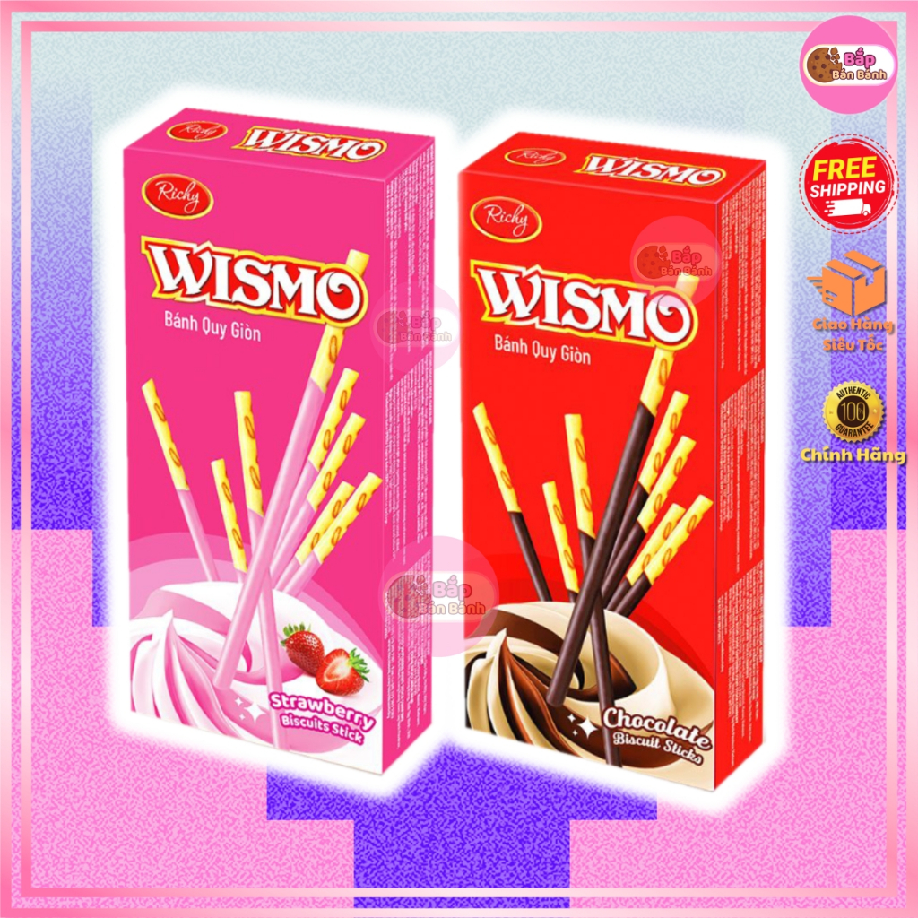 [1 LỐC] Bánh Que Wismo Richy Kem Dâu, Kem Socola Hộp 22g (1 Lốc 10 Hộp) | Shopee Việt Nam