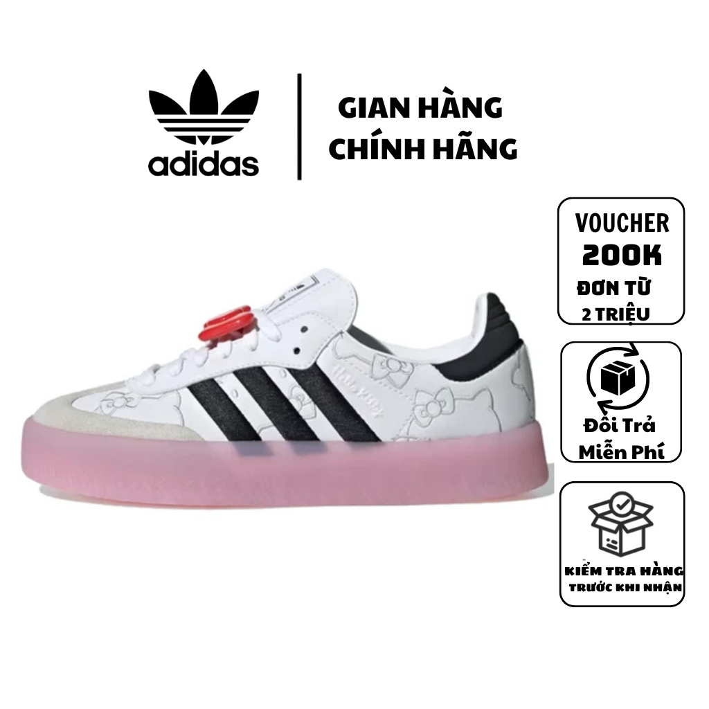 [ CHÍNH HÃNG ] Giày adidas x Hello Kitty Sambae ‘White Black Clear Pink ...