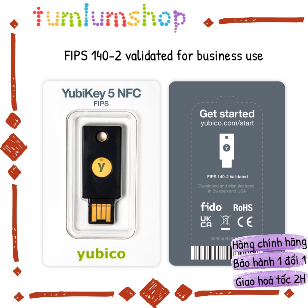 YubiKey 5 NFC FIPS Series - Thiết bị bảo mật phần cứng xác thực 2 yếu ...