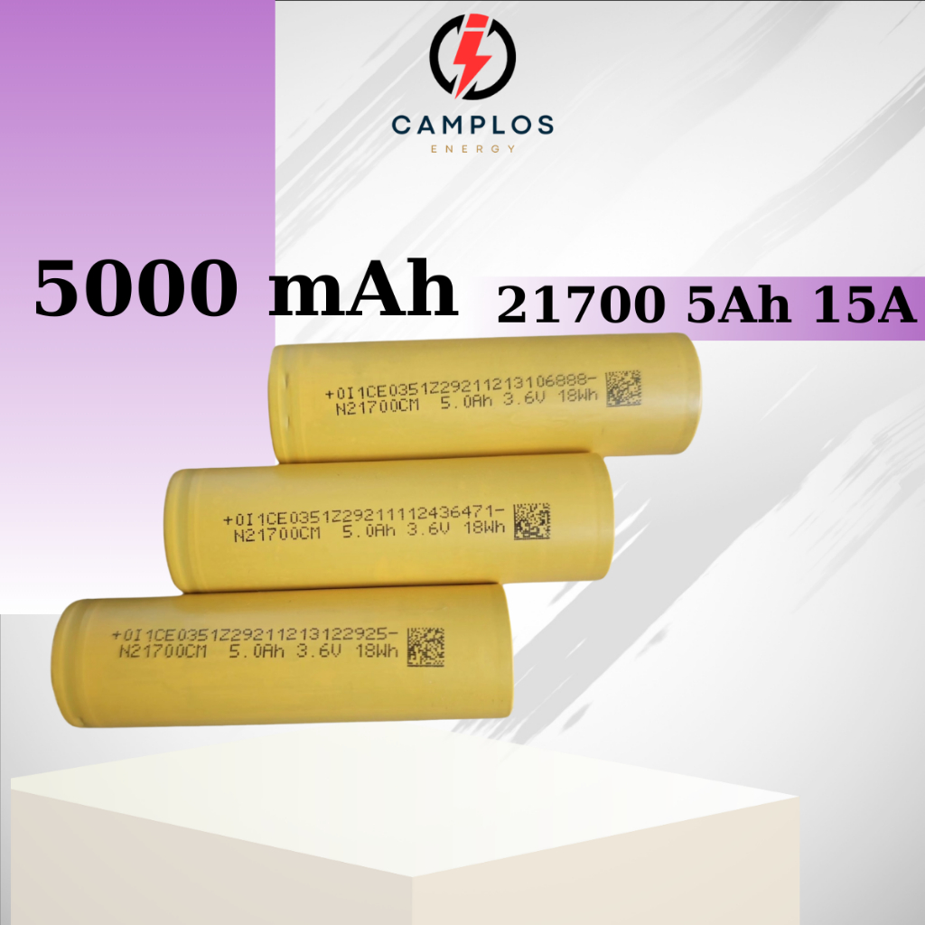 Pin 21700 cho đèn pin siêu sáng dung lượng 5000mAh xả 15A công suất ...