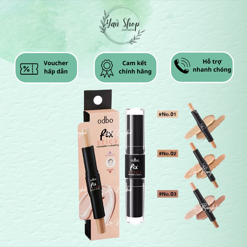 Bút Tạo Khối 2 Đầu Odbo Fix Stick Đa Năng OD450 Thái Lan Che Mọi Khyết Điểm Trên Mặt 5g | Shopee ...