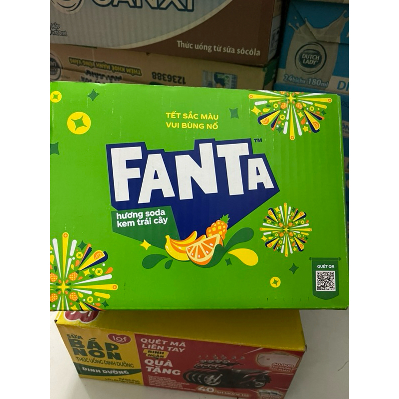 thùng 12 30ml lon Fanta soda kem trái cây (Date 7/11/2025) | Shopee ...