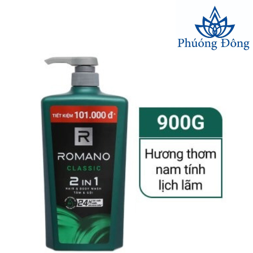 Tắm gội 2 trong 1 Romano 2in1 Classic 900g | Shopee Việt Nam