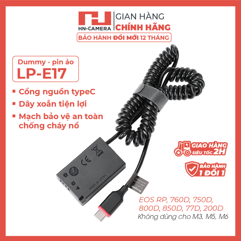 Pin Dummy Kingma cho Canon LP-E17 | Shopee Việt Nam
