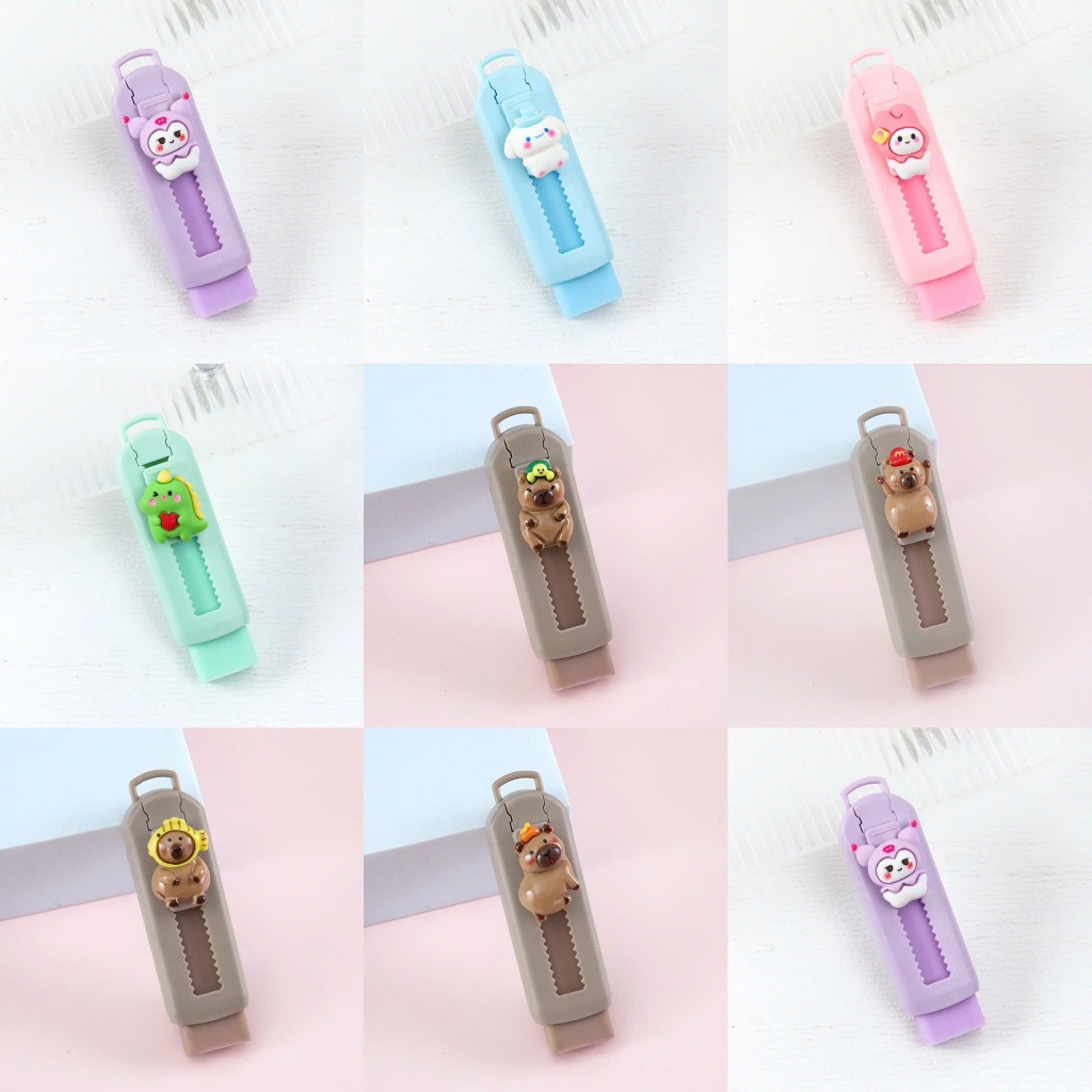 Tẩy Bút Chì Đẩy Kéo Kiểu Dáng Trượt Đơn Giản, Tẩy Bút Chì Gắn Charm ...
