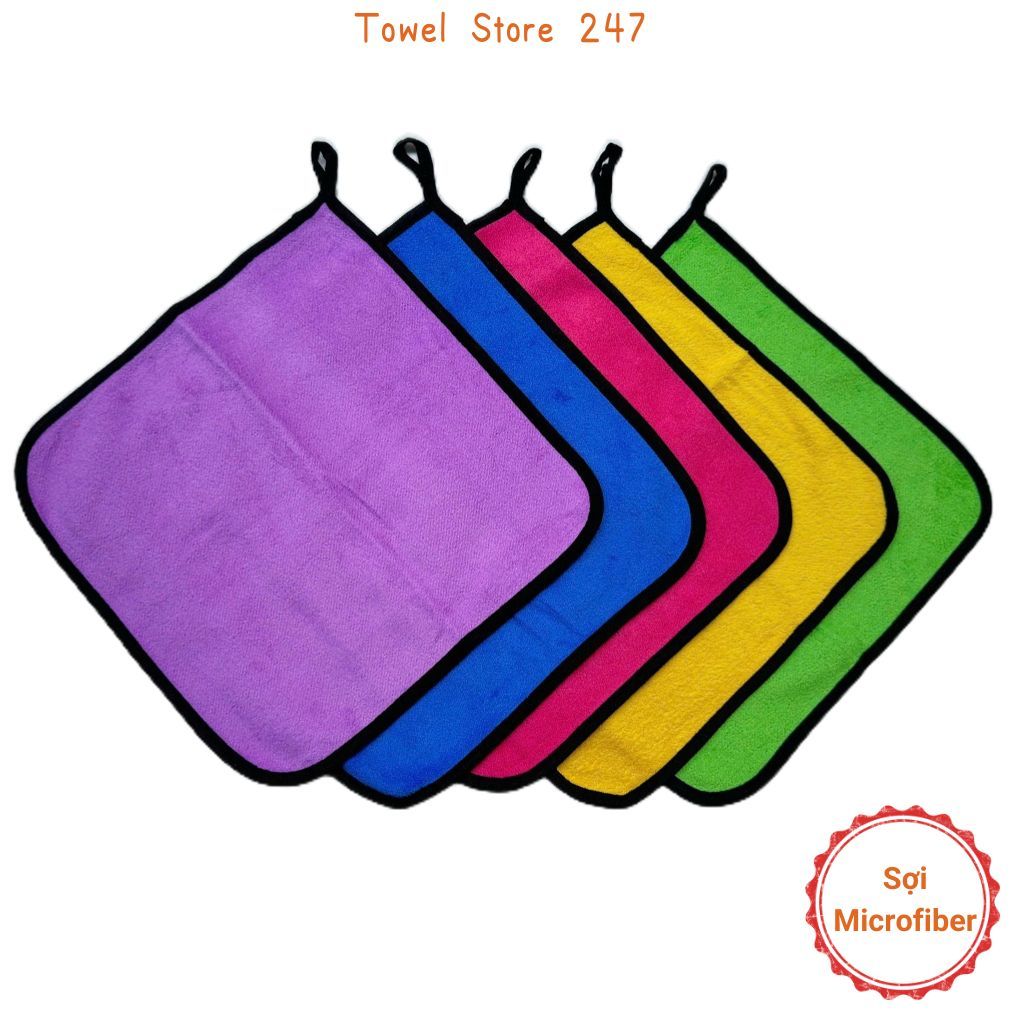 Khăn lau xe ô tô lau kính, chuyên dụng Microfiber 30x30cm siêu thấm ...