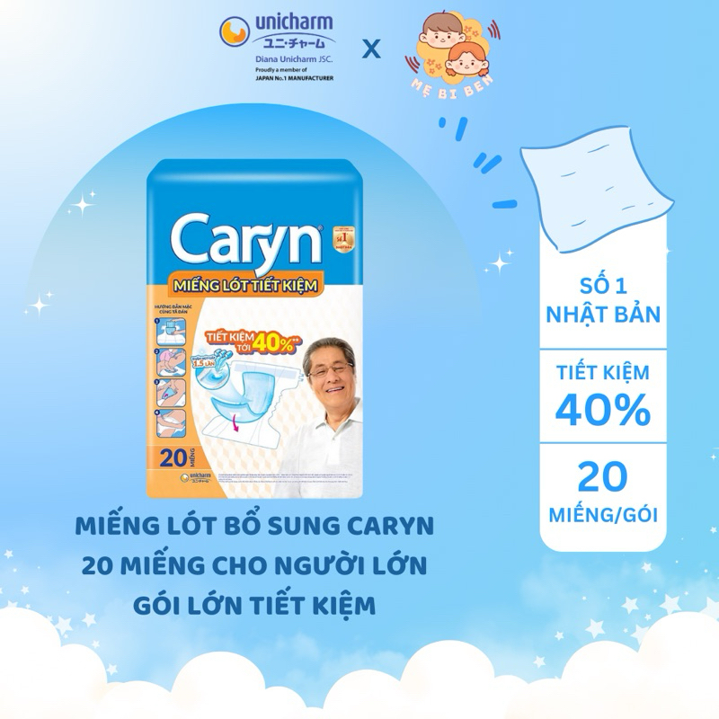 Miếng lót bổ sung Caryn - Miếng lót tiết kiệm Caryn 20 Miếng Cho Người ...