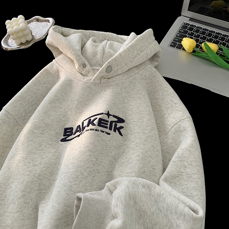 Áo Khoác Nỉ Bông Hoodie in chữ BALKEIK Basic trơn nam nữ UNISEX thời ...