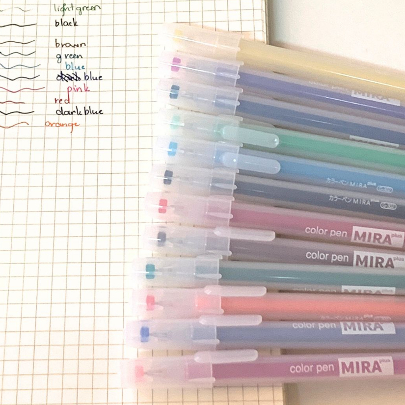 COMBO 5 Bút mực gel Mira, bút viết calligraphy ngòi 0.5mm nhiều màu dễ ...