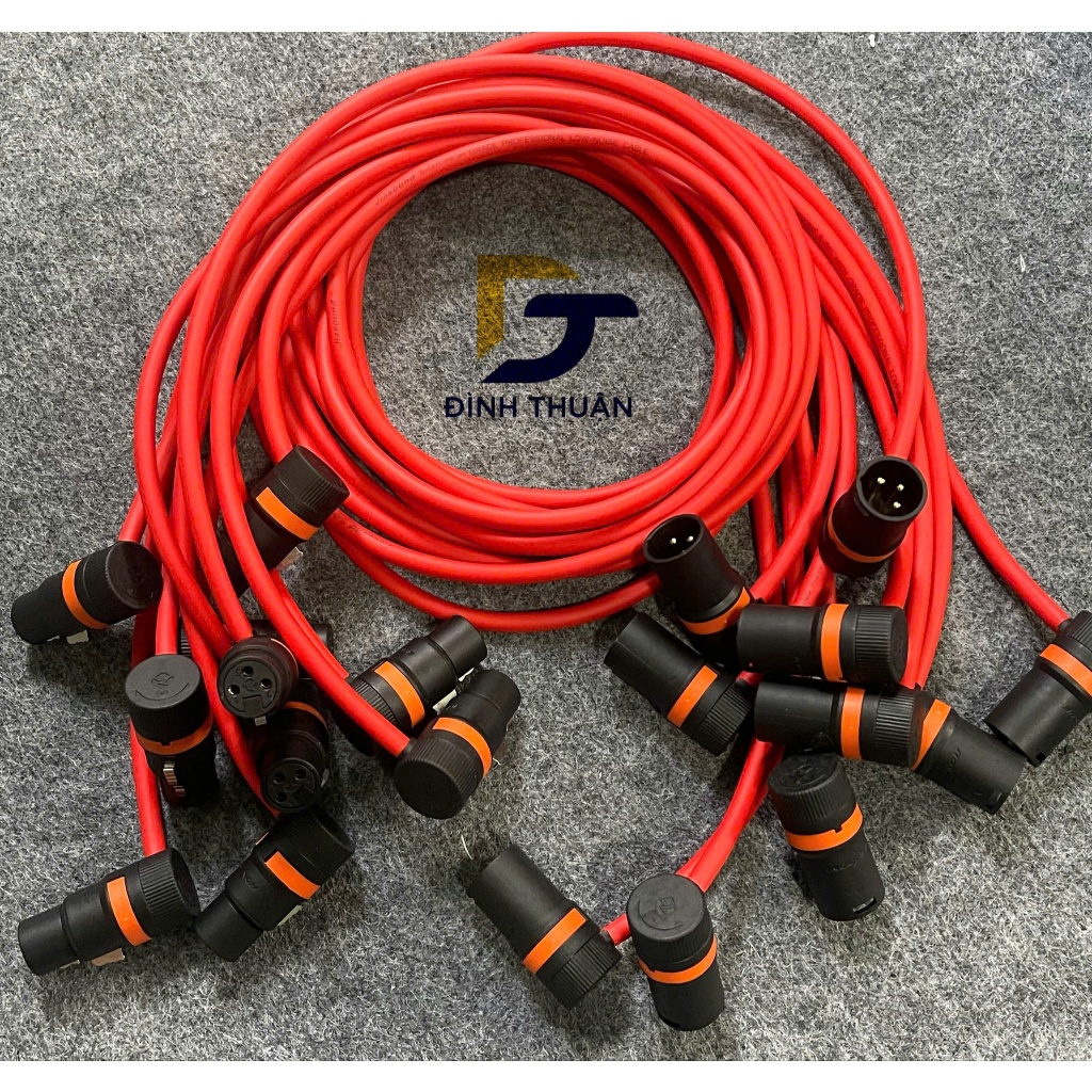 Dây tín hiệu Canon XLR 2 đầu Cong xoay 200 độ RoxTone dây jiasound đỏ ...