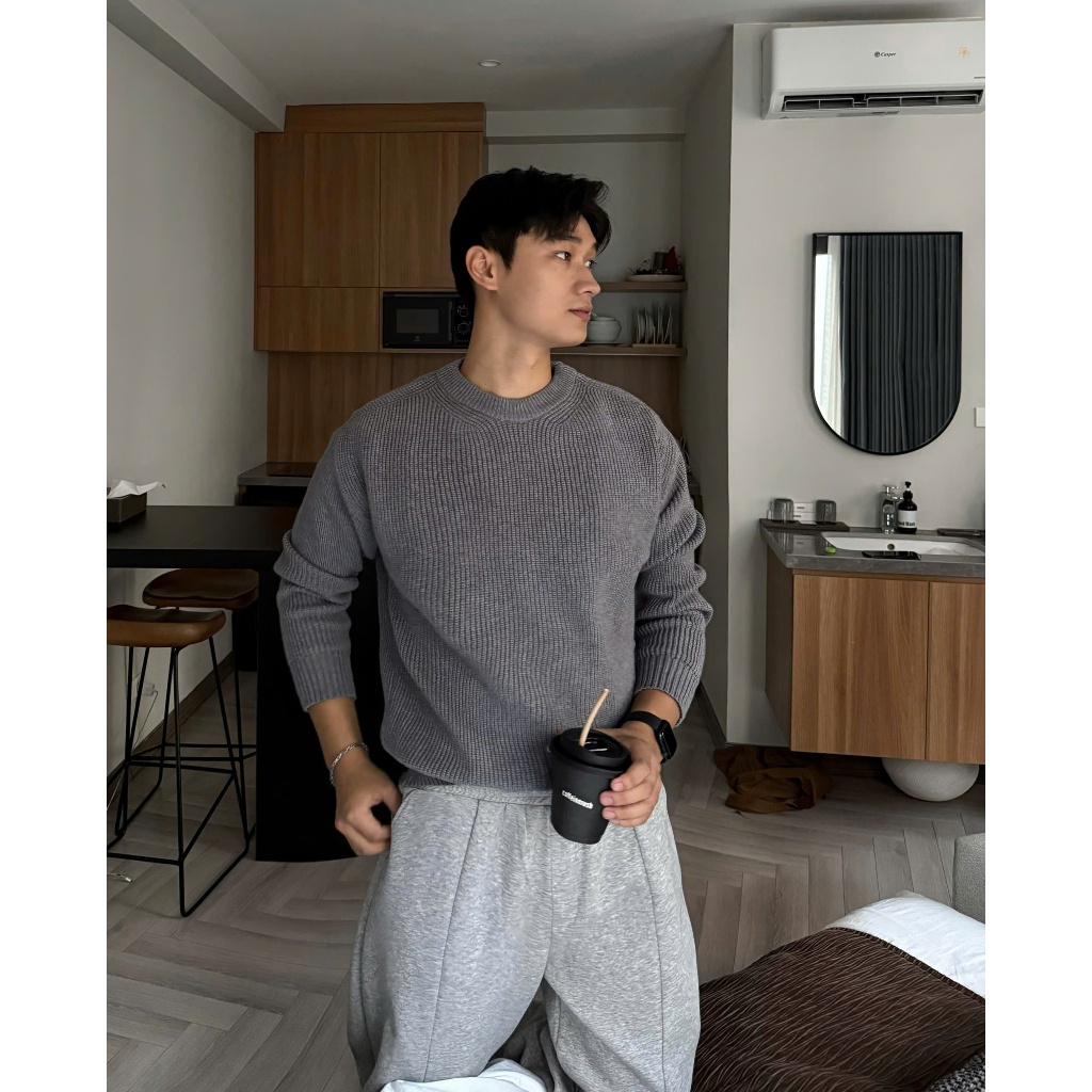 Áo len nam chui đầu cổ tròn dày dặn OMEGA by Scott Sor | Shopee Việt Nam