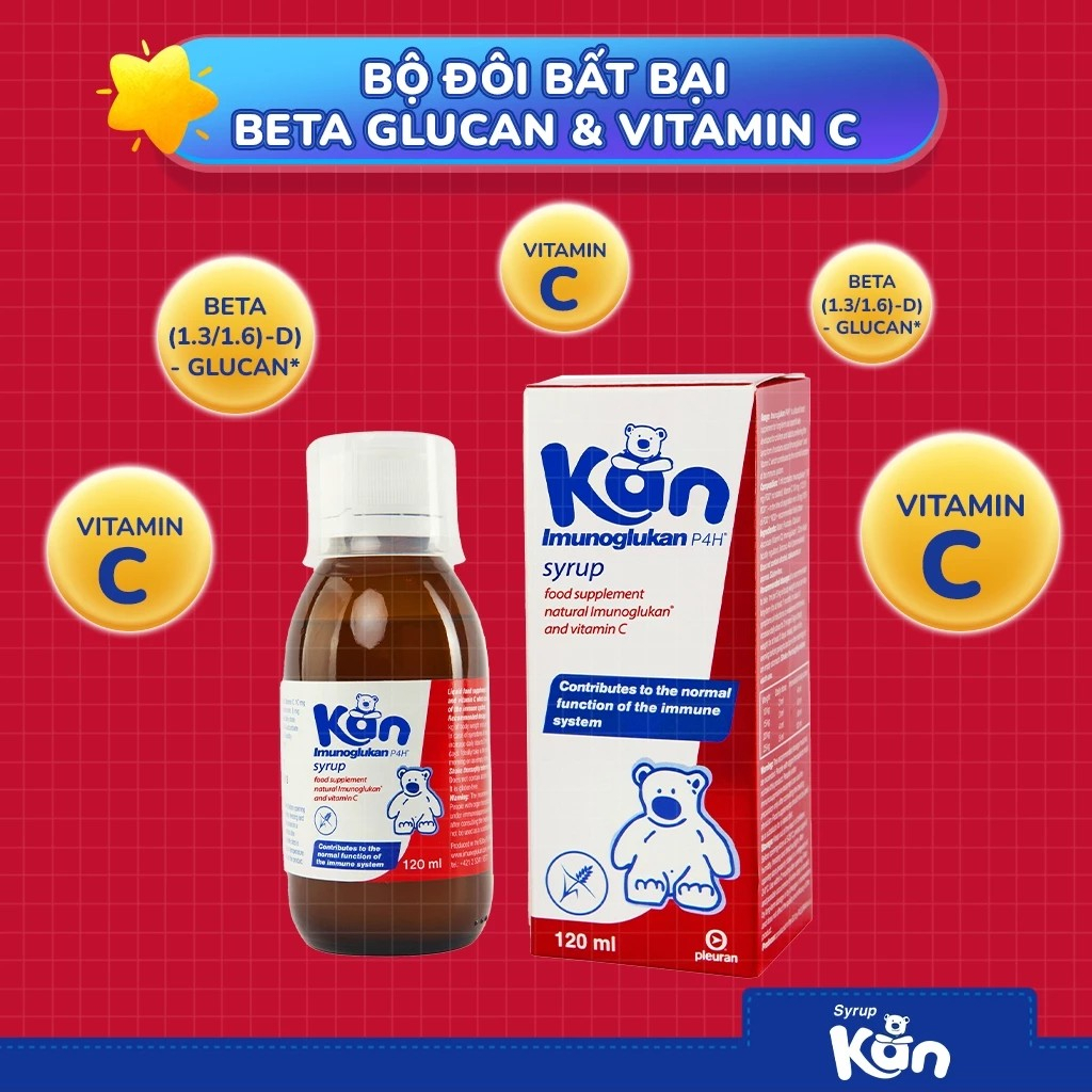 Siro Kan ImunoGlukan (Chai 120ml, HSD 2026) - Giúp Miễn Dịch Và Nâng ...